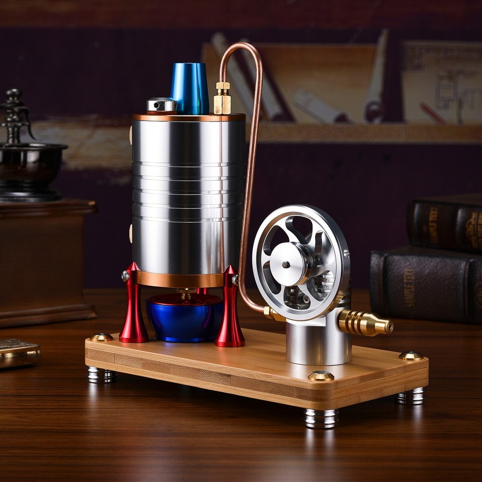 Retro Live Steam Engine Model With 167ML Boiler DIY Mechanical ...