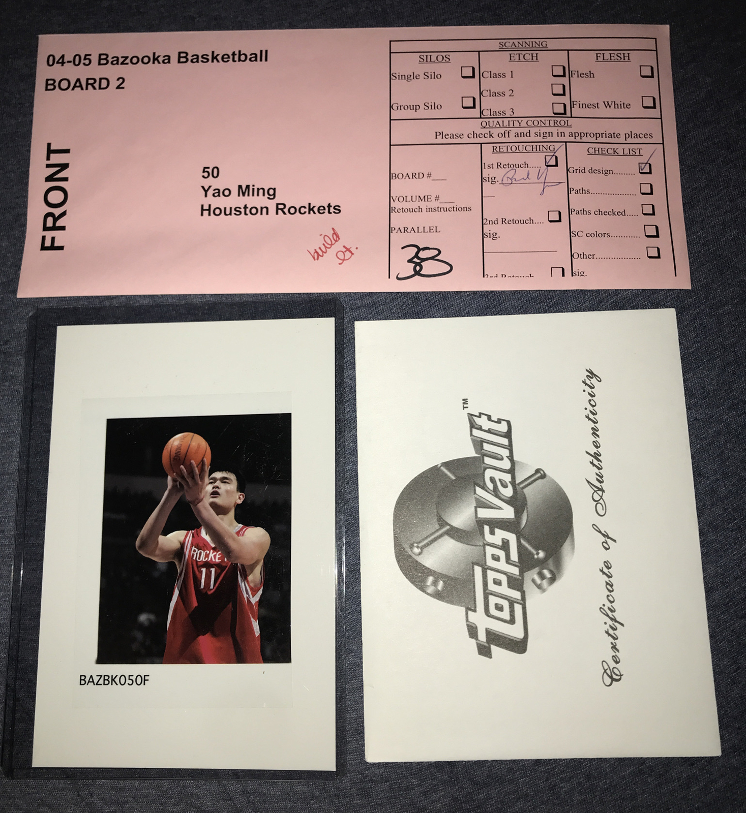 2004-2005 Yao Ming Bazooka Basketball Match Print Photo Topps Vault 1 of 1 | eBay