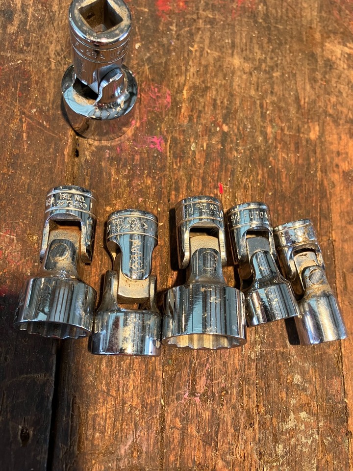 6 SNAP ON TOOLS FLEX SOCKETS 7/8 IN FU28A OTHERS 3/8 IN DRIVE 12 POINT ...