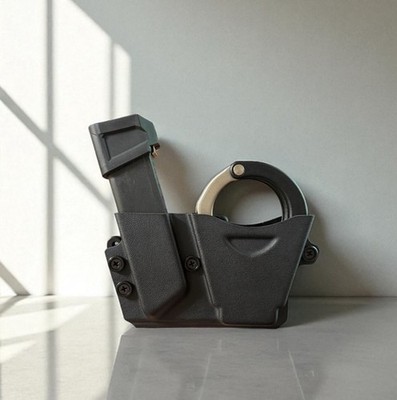 ASP Hinged Handcuff + Pistol Mag Carrier, Black, Molle-Lok, Glock | eBay