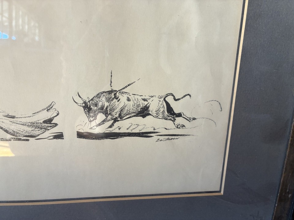 Edward Borein Western Art Print Phantom Bull 14 x 11 Toreador w Bull | eBay