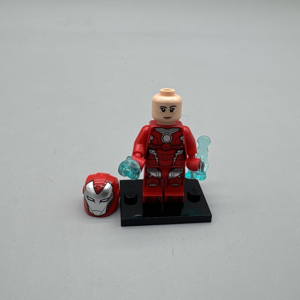 LEGO Minifigure Marvel Super Heroes Rescue Pepper Potts Red Armor sh665 ...