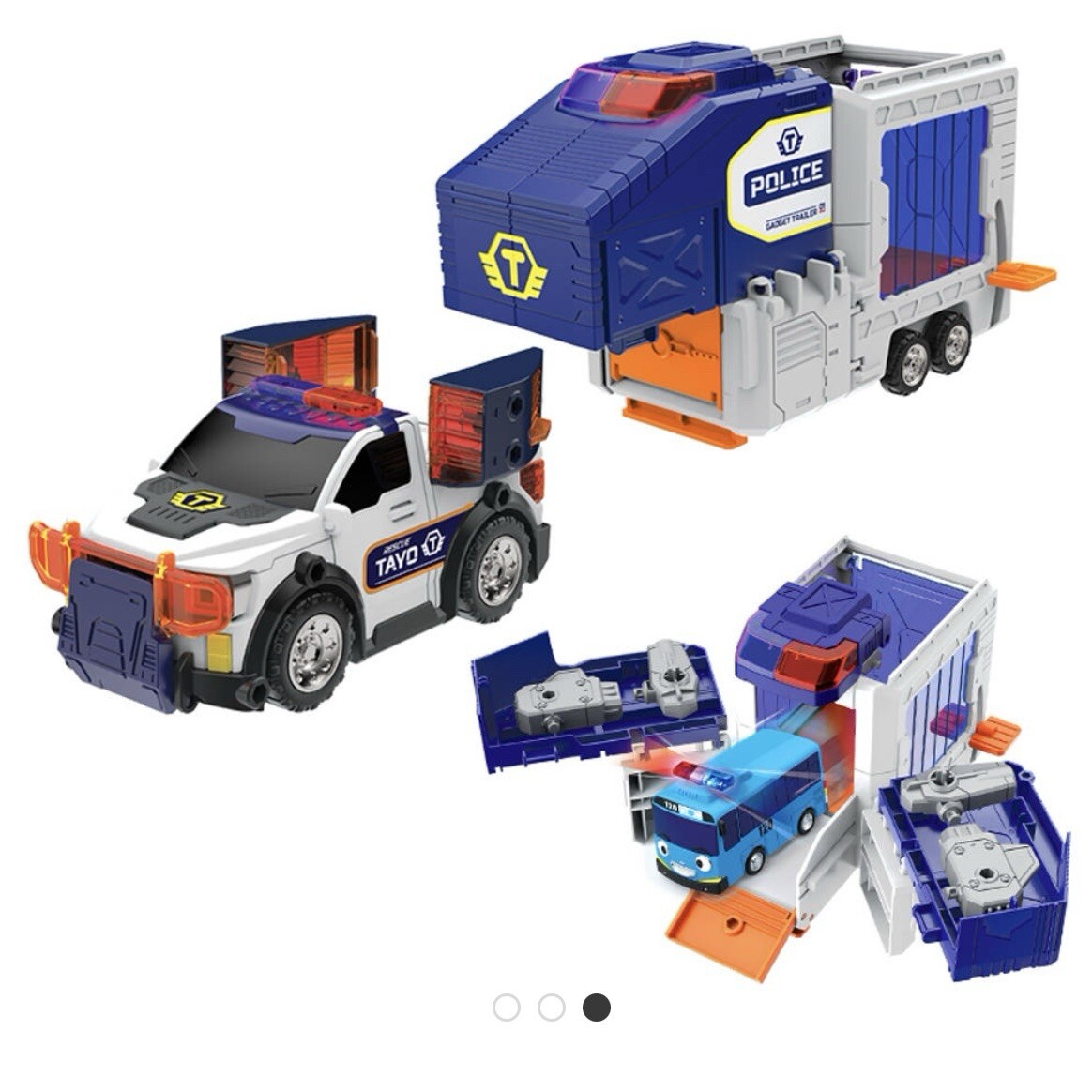 Tayo The Little Bus Rescue SWAT Police Team Trailer Bully + Mini Car ...