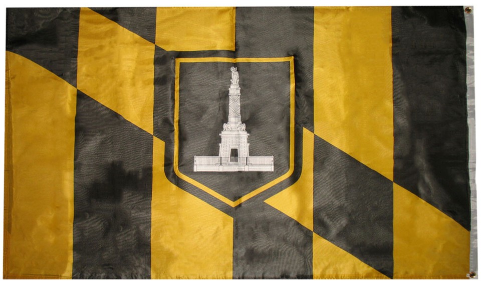 City of Baltimore MD Flag 3x5 Double Sided 2ply Sewn Banner 5x3 house ...