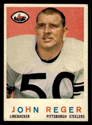 1959 Topps John Reger RC #124 - Pittsburgh Steelers | eBay
