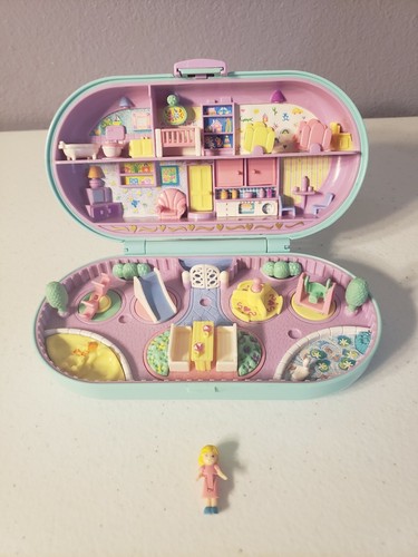 Vintage 1992 Polly Pocket Baby Nursery Preschool Playground With Figure ...