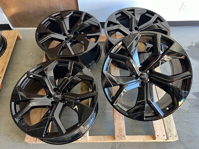 23” OEM AUDI RSQ8 FACTORY ORIGINAL WHEELS RIMS BLACK SQ8 SQ7 Q8 Q7 ...