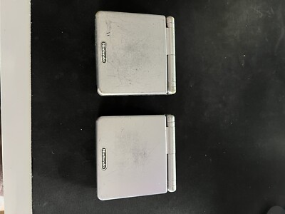 TWO Silver GBA SP AGS-001 console with two games will ship fully ...