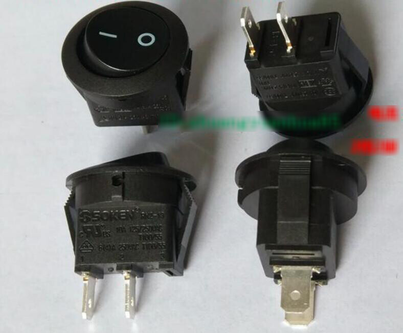 1PC SOKEN RK2-13 2position2pin 10A125/250V Round Boat Switch Rocker ...