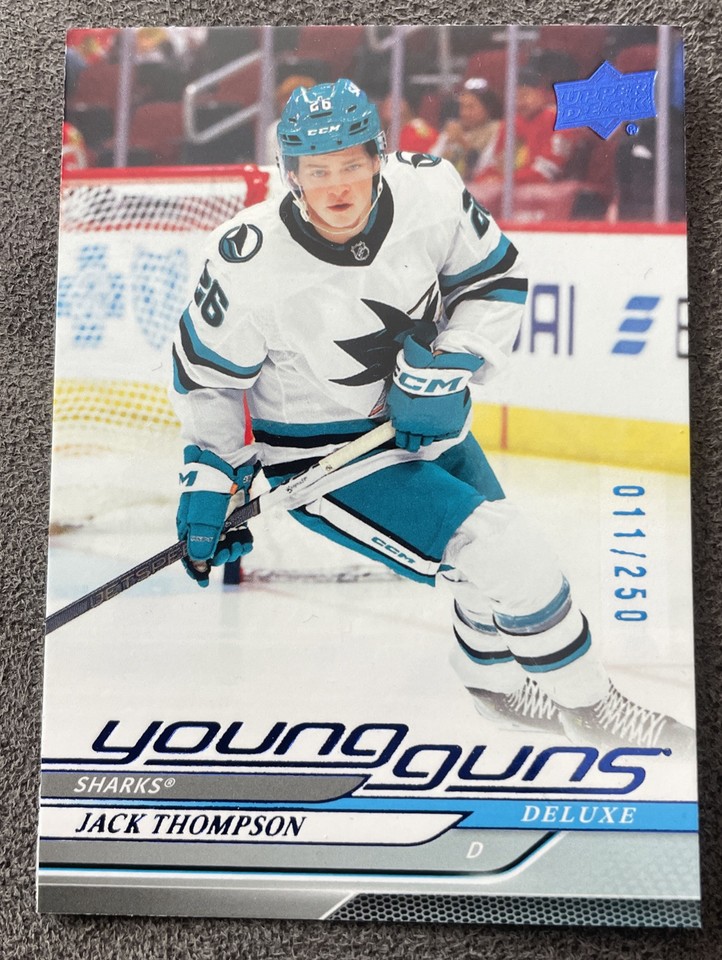 2024-25 UD Series 2 JACK THOMPSON Young Guns Rc Deluxe /250 San Jose ...