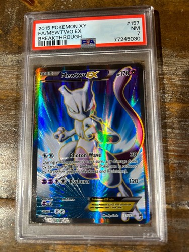 POKEMON 2015 Breathrough Full Art MEWTWO EX #157 PSA 7 Near Mint | eBay