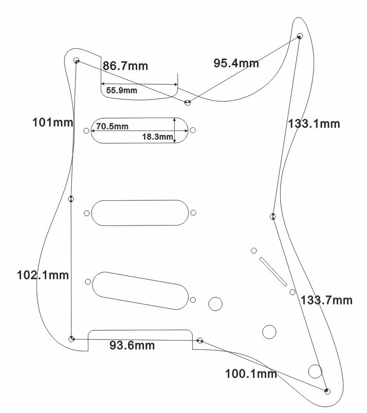 For US Fender 57' 8 Sctew Stratocaster Strat Guitar Pickguard Leopard ...