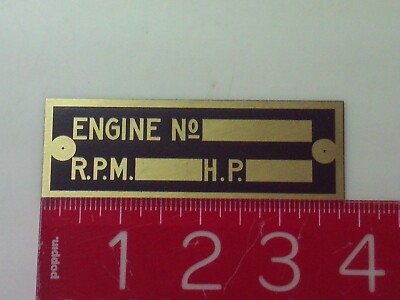 Late Economy, Hercules Engine reproduction Name Plate tag Nameplate | eBay