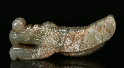 2.7'' Chinese Hongshan Culture Old Jade Carved Insect Praying Mantis ...