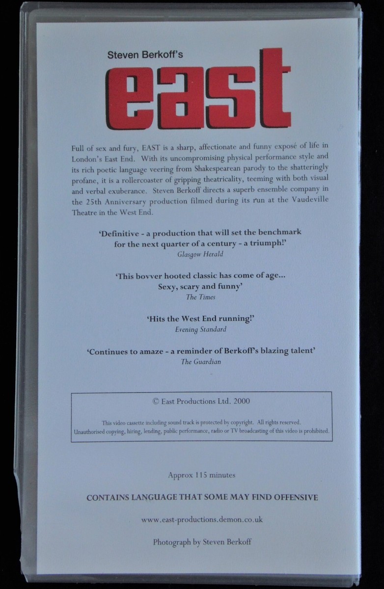 Steven Berkoff East Quotes The Road To Coronation Street DVD Steven