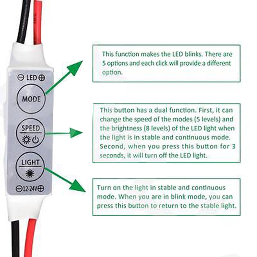 Strip Light DC 12V Controller Decoration For 3528 5050 5630 Led Mini ...