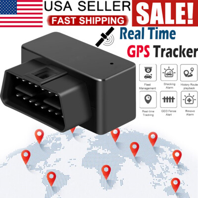 OBD2 GPS Tracker Real Time Vehicle Tracking Device OBD II Car Truck ...
