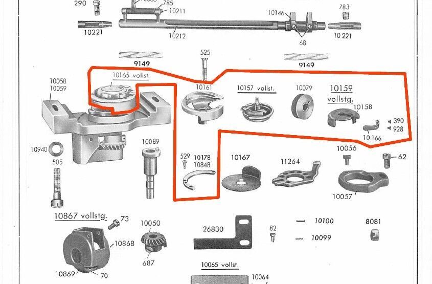 Original Pfaff 122 Greifer mit Spulenkapsel Pfaff #91-010 165-91 ...