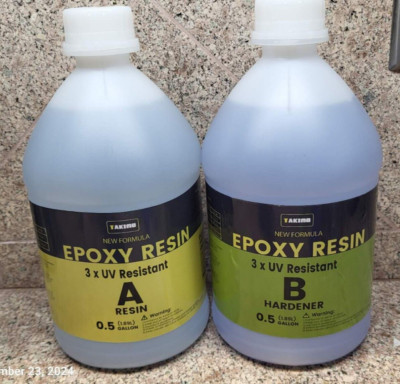 1 Gallon Kit 3 x UV Resistant Resin Bubble Free & Crystal Clear Epoxy ...