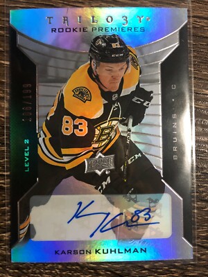 KARSON KUHLMAN 2019-20 Trilogy Silver Rookie Premieres Auto Level 2 ...