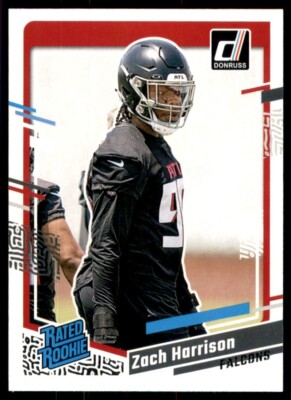 Zach Harrison 2023 Donruss Football Atlanta Falcons #306 RATED ROOKIE ...