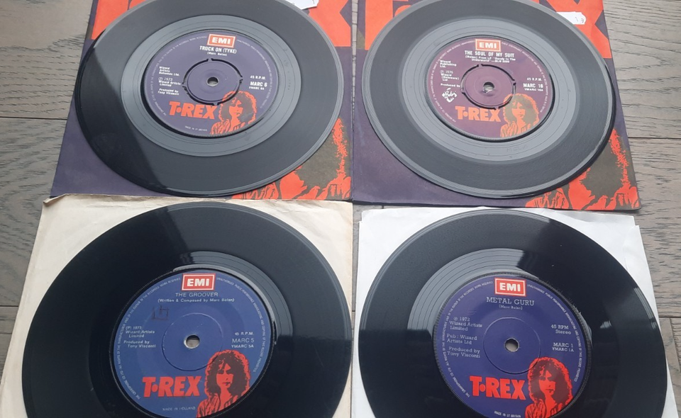 JOB LOT X 23 VINYLS BOWIE - T.REX - GARY NUMAN - ALL GRADED GLAM ROCK ...