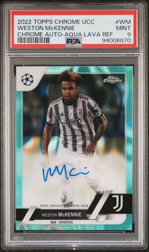 WESTON MCKENNIE 2022 Topps Chrome UCC AUTO AQUA LAVA REFRACTOR PSA 9 | eBay