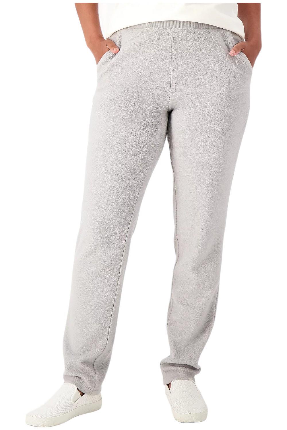 Denim & Co. Comfort Zone Baby Sherpa Gray Pants | eBay