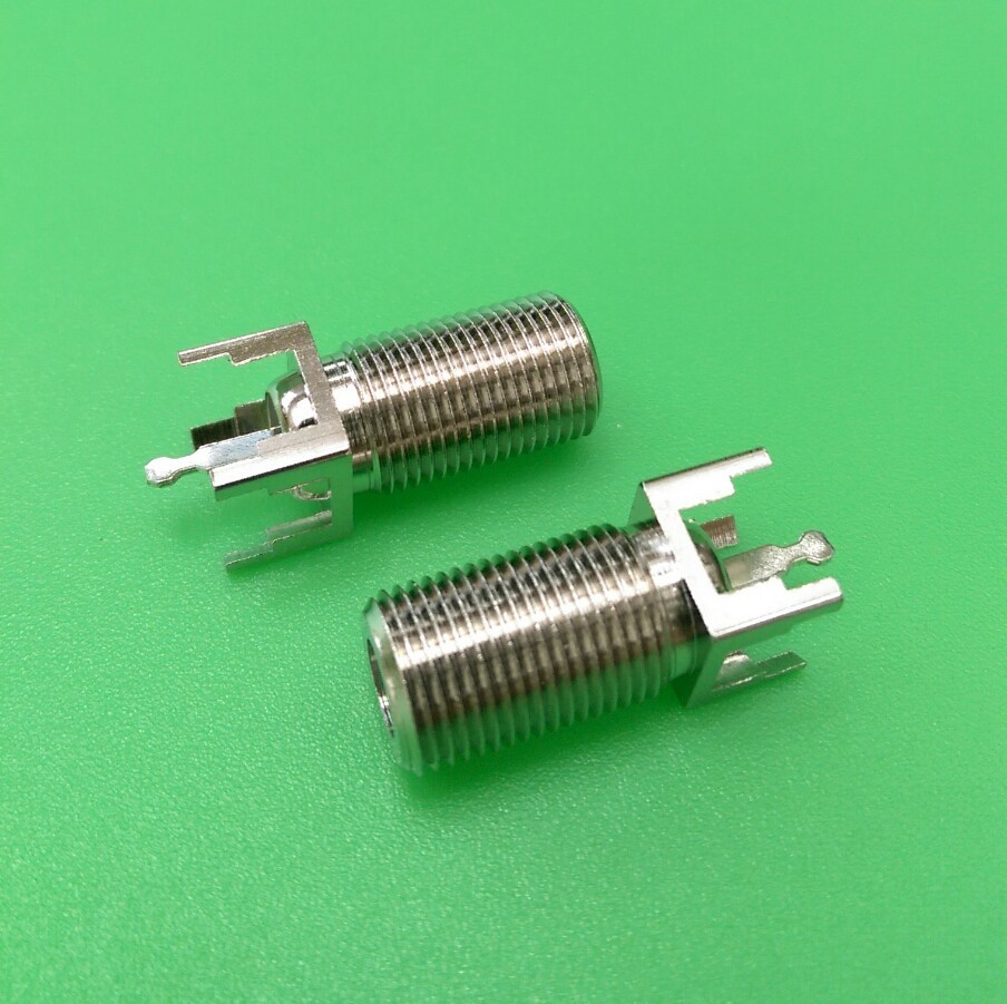 (5 PCS) F Female Straight PC Board PCB Mount Connector - USA Seller | eBay