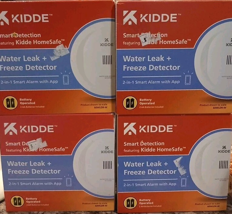 Kidde Smart Detection Water Leak + Freeze Detector 2-in-1 Smart Alarm W ...