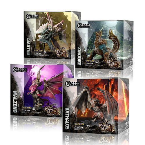 CAPCOM FIGURE BUILDER CUBE MONSTER HUNTER 4-piece set Toy Figure Box ...