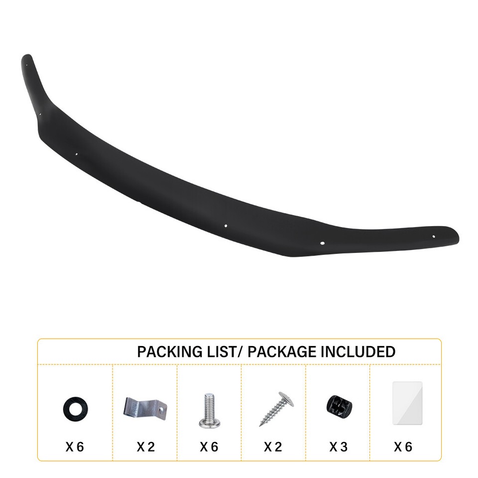 For Toyota Hilux 2015-2020 Bonnet Guard Stone Wind Deflector Protector ...