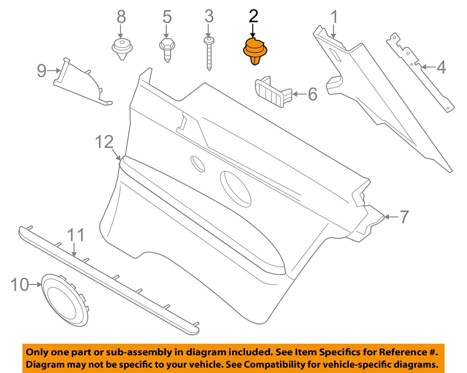 BMW Mini 51437001491 Genuine OEM Upper QTR Trim Clip for sale online | eBay