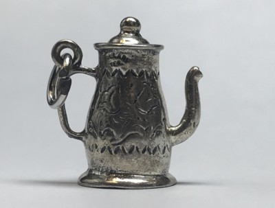 SMALL STERLING SILVER TEAPOT CHARM PENDANT TEA TIME POURER | eBay