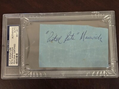 Pistol Pete Maravich Autograph PSA Certified Album Page Signed Full ...