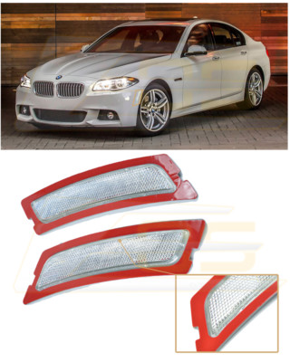 For 12-16 BMW F10 5-Series M-Sport | CRYSTAL CLEAR Side Marker ...