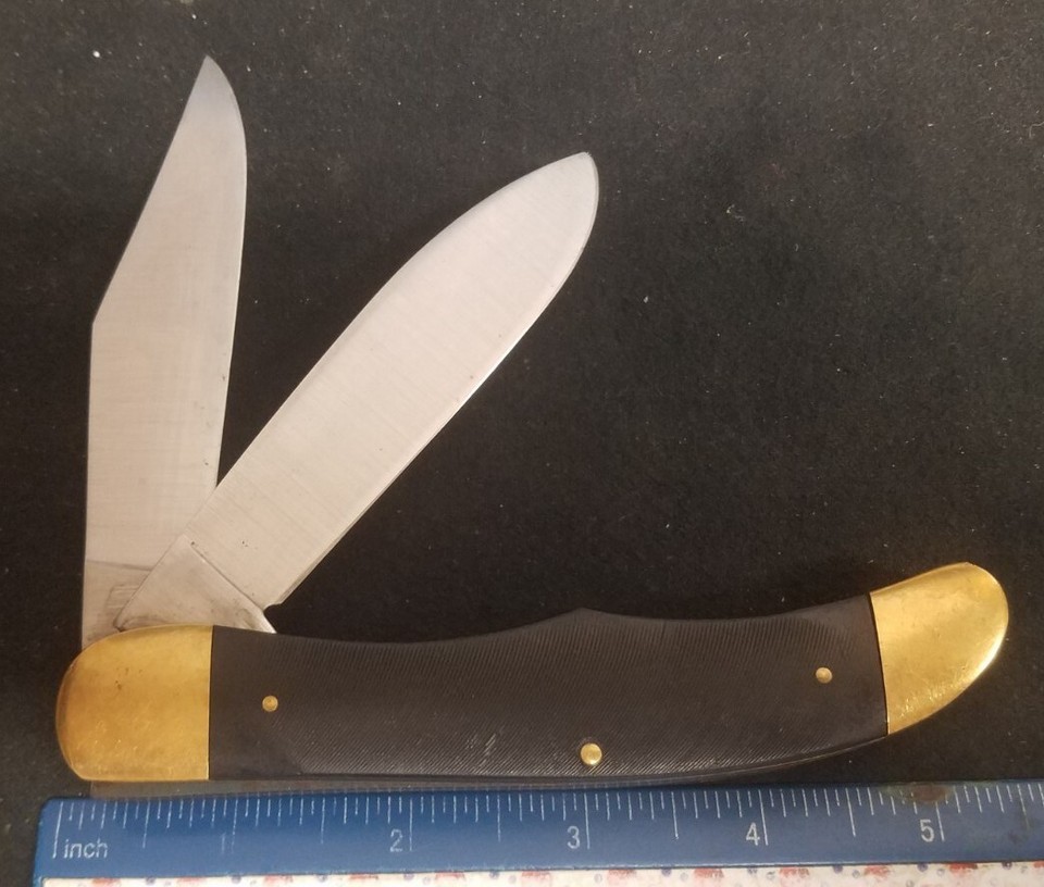 Craftsman USA A.C.A. Edge Folding Hunter Lock Knife, Sawcut Black ...