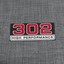 For Universal Sticker 302 High Performance Emblem Logo Black Red Chrome ...