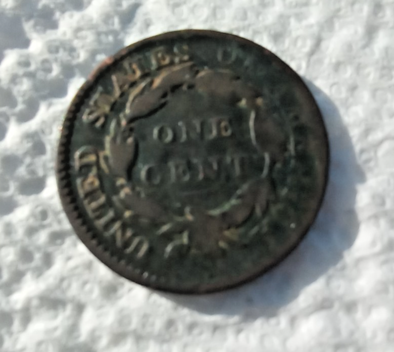 1817 Large One Cent Penny With Die Crack Or Cud Between The One & Seven ...