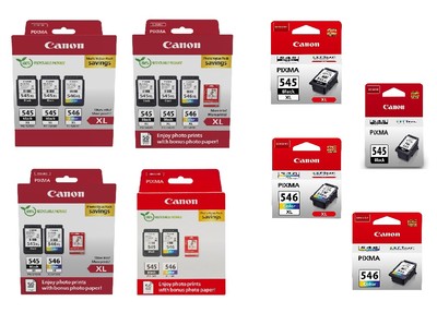 Canon 545 / 546 Original Printer Ink Cartridge choices for Pixma TR4551 ...