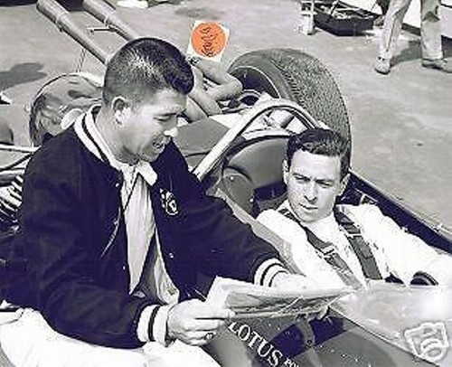 JIM CLARK LOTUS FORD TEST SESSION ROGER McCLUSKEY INDY 500 8 X 10 PHOTO ...