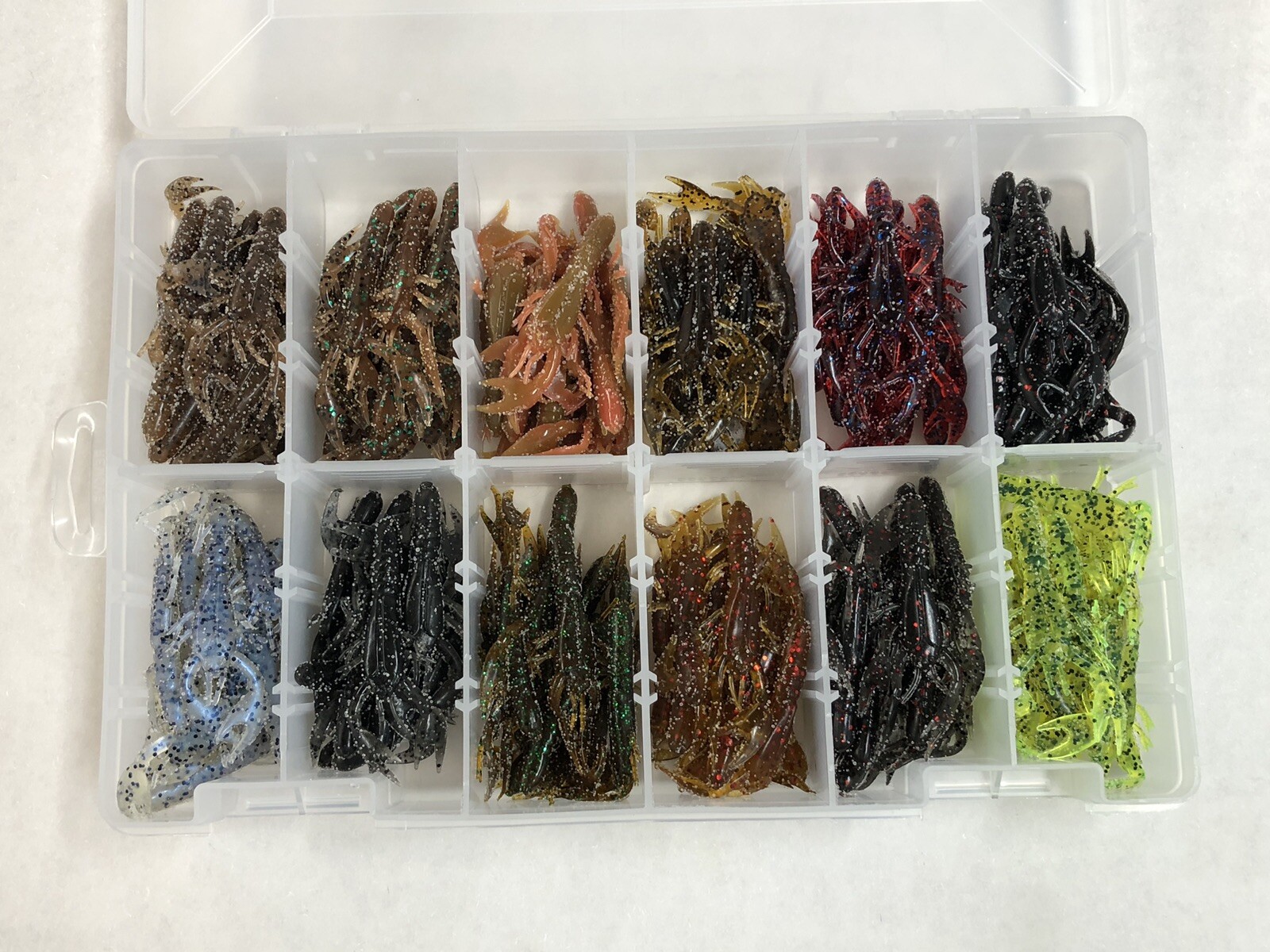 New 144 pc Crawdad Kit 3" total length Crawfish Fishing Lures (2" body ...