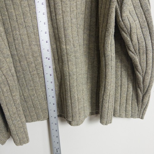 VTG GAP Sweater Mens Large Beige Fisherman Drop Needle Rib Crew 100% ...