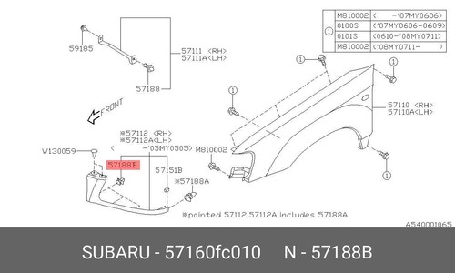 Genuine OE Clip Extension B 57160FC010 For Subaru 57160-FC010 | eBay.de