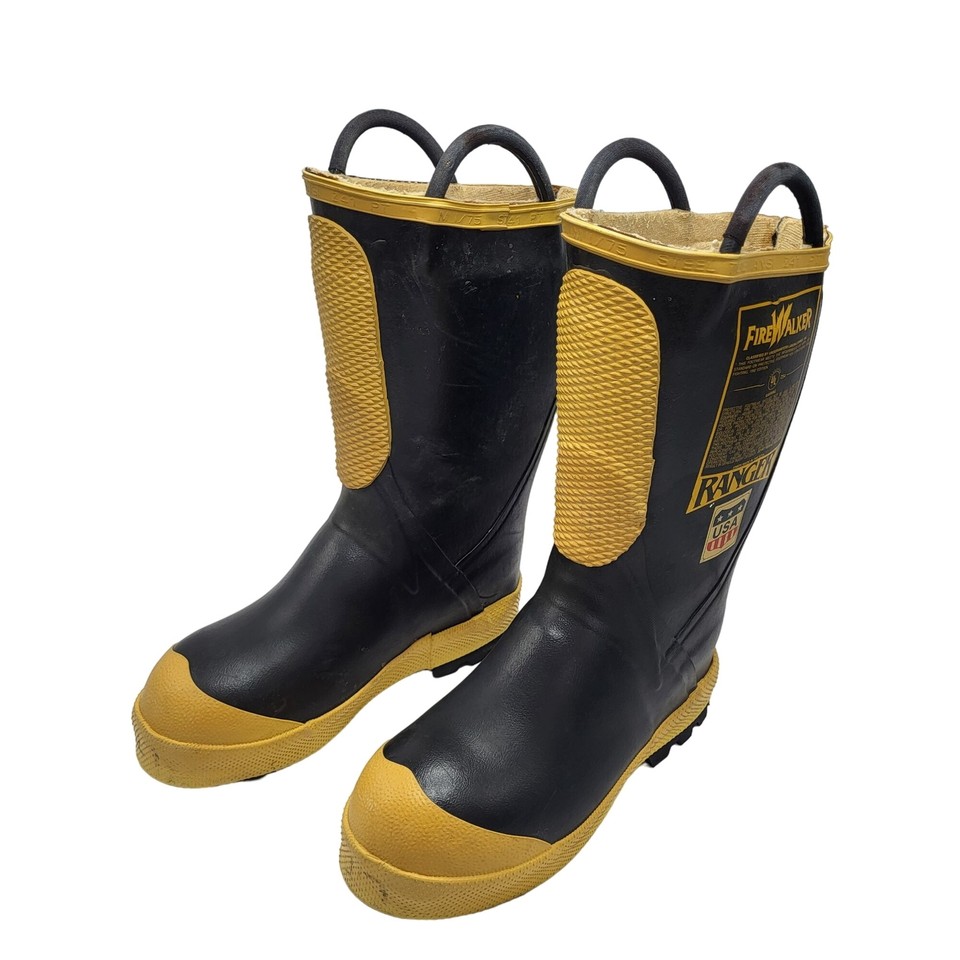 Vintage Ranger FireWalker Rubber Firefighter Boots Men's 7.5 Medium ...