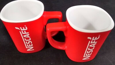 2 New Nescafe Red Cup Cups Mug Coffee Collectible Gift 8oz Deal | eBay