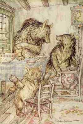 A4 Photo Arthur Rackham Fairy Book 1933 7 The Three Bears Print Poster ...