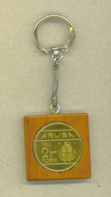 1986 Aruba Coin Key Chain | eBay