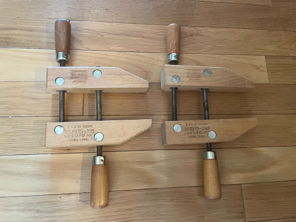 Vintage Lot 2 Jorgensen 3/0 Wooden Woodworking Clamps Collectible Hand ...