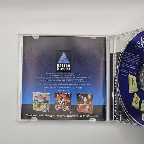 Scrabble CD-Rom Crossword Game 1999 Hasbro Interactive PC Windows! | eBay